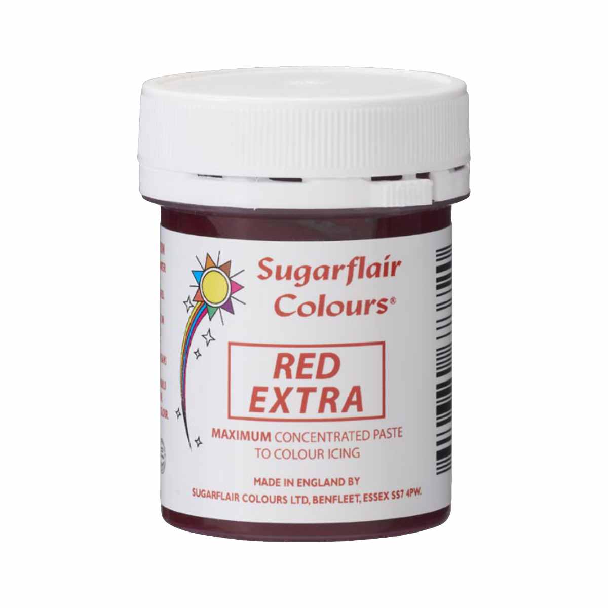 Sugarflair EXTRA Red / Rot Pastenfarbe | KuchenShop.com
