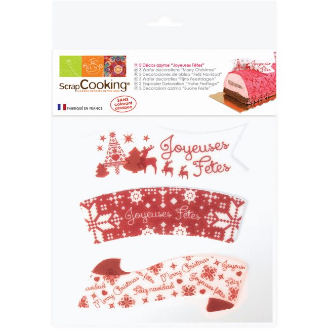 ScrapCooking Esspapier Dekor Frohe Weihnachten | KuchenShop