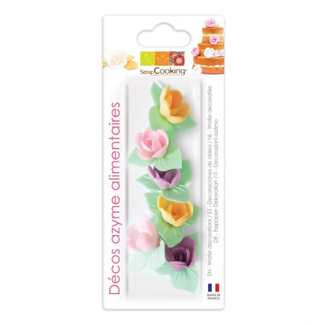 ScrapCooking Esspapier Dekoration Mini Rosen 6 Stk. — KuchenShop